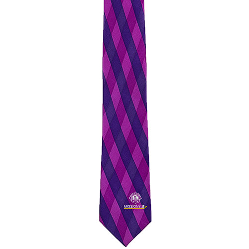 MISSION 1.5 PURPLE SILK TIE — Lions Clubs International