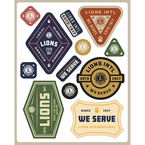HERITAGE COLLECTION DECAL SET — Lions Clubs International
