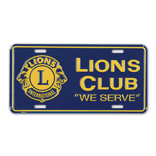 LICENSE PLATE — Lions Clubs International