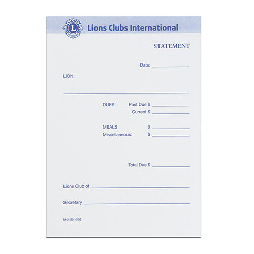 LIONS CLUB STATEMENTS - Lions Clubs International